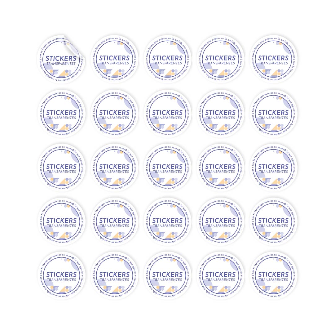 Stickers transparentes en plancha | Mundo Vinilo